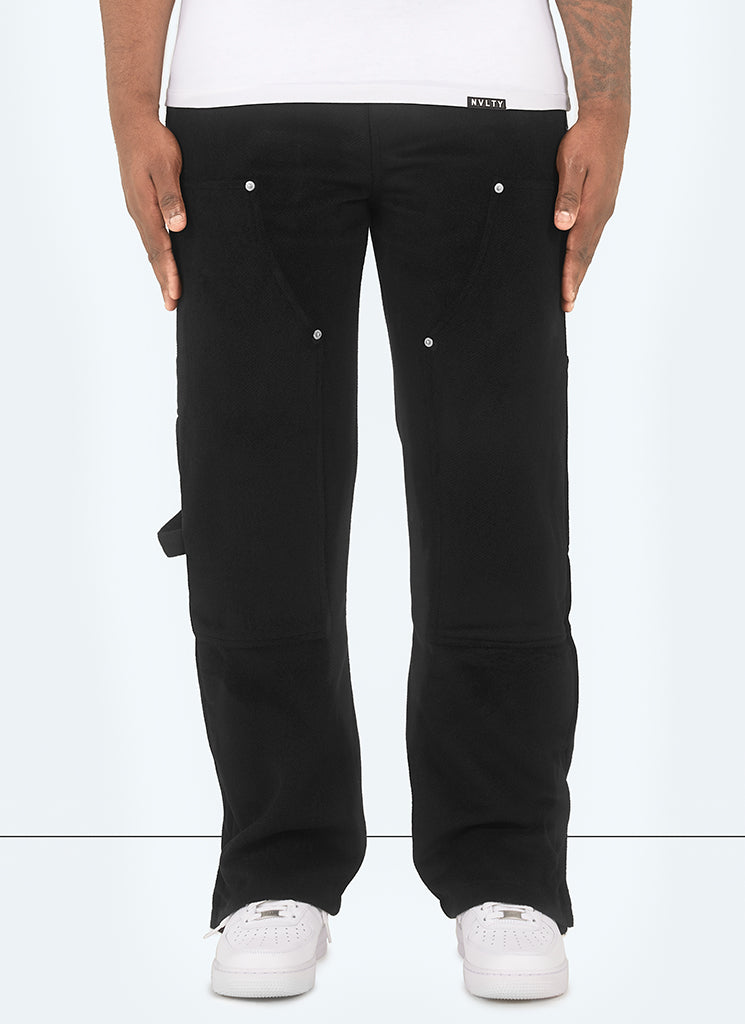 Heavyweight Wool Carpenter Rivet Pants - Black – N V L T Y, LLC
