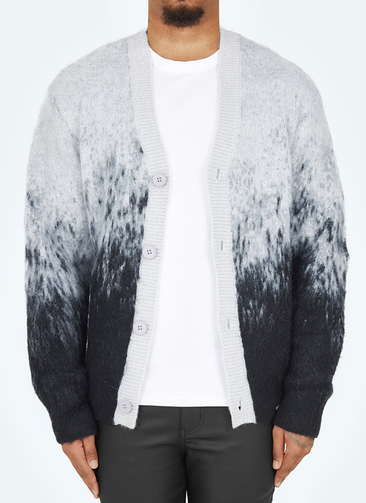 Mohair Gradient Cardigan - Black – US - N V L T Y