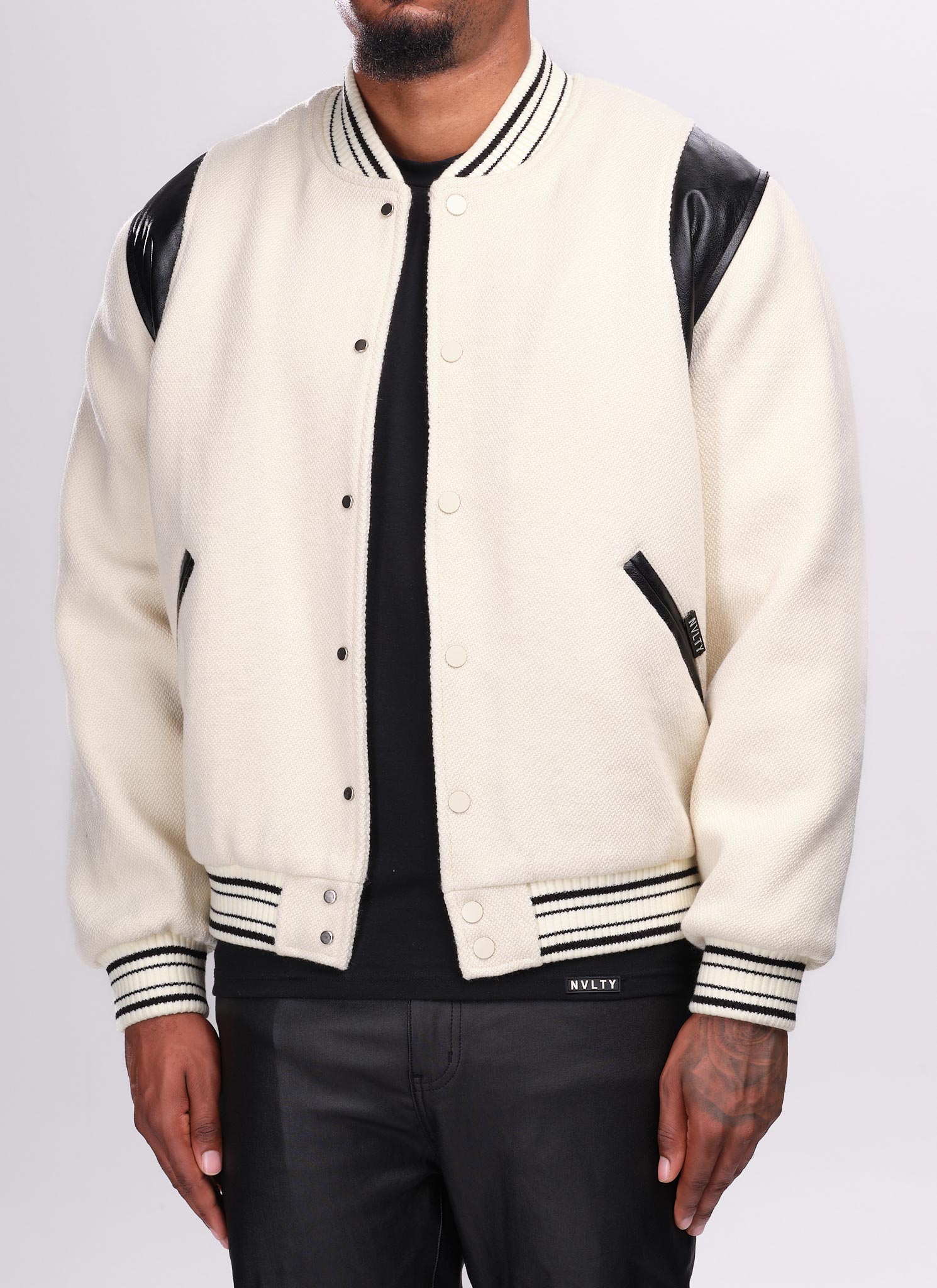 Heavyweight Wool Bomber Jacket - Ivory – N V L T Y, LLC