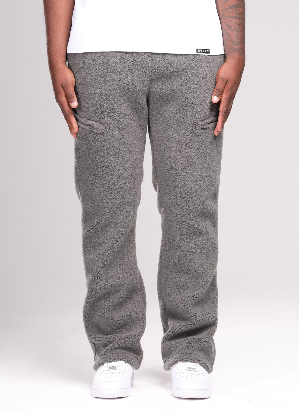 Sherpa Zip Joggers - Grey – N V L T Y, LLC